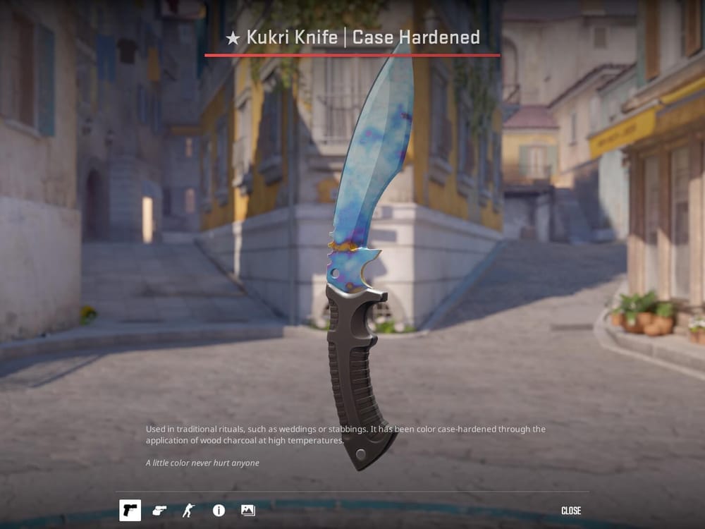 Kukri Knife | Case Hardened Blue Gem Pattern Guide