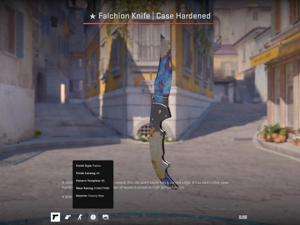 Falchion Knife | Case Hardened Blue Gem Pattern Guide
