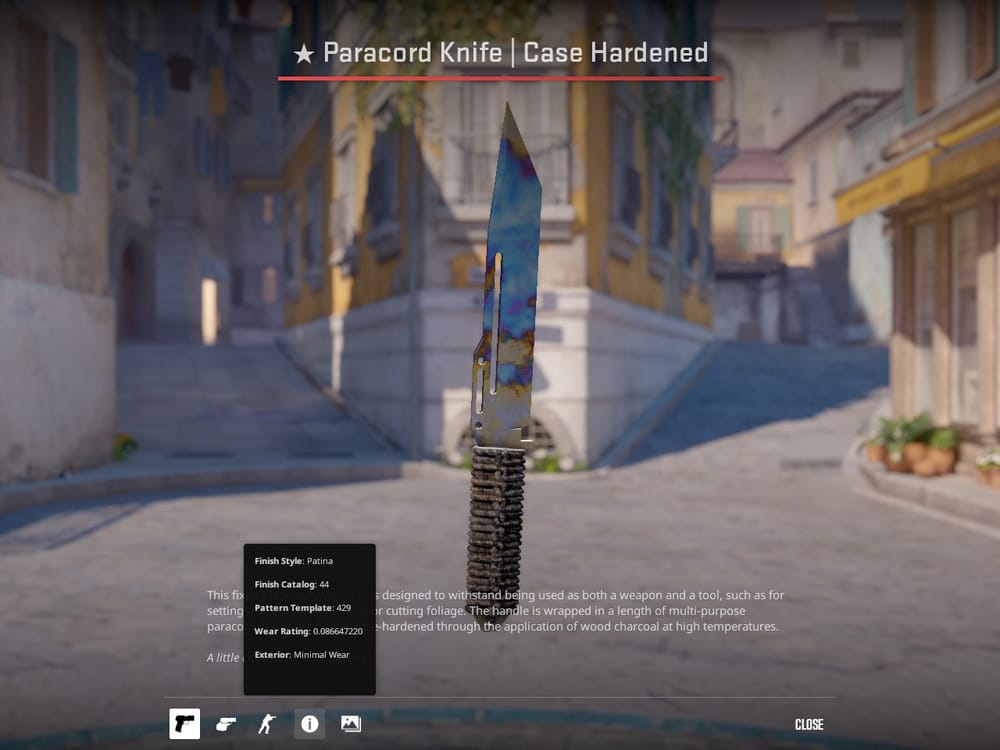 Paracord Knife | Case Hardened Blue Gem Pattern Guide