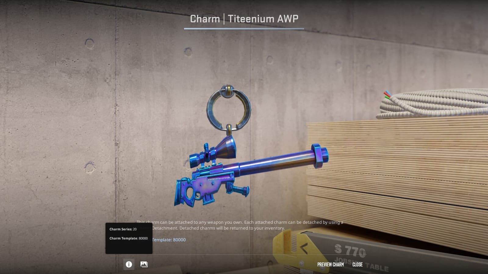 The Titeenium AWP Charm Patterns