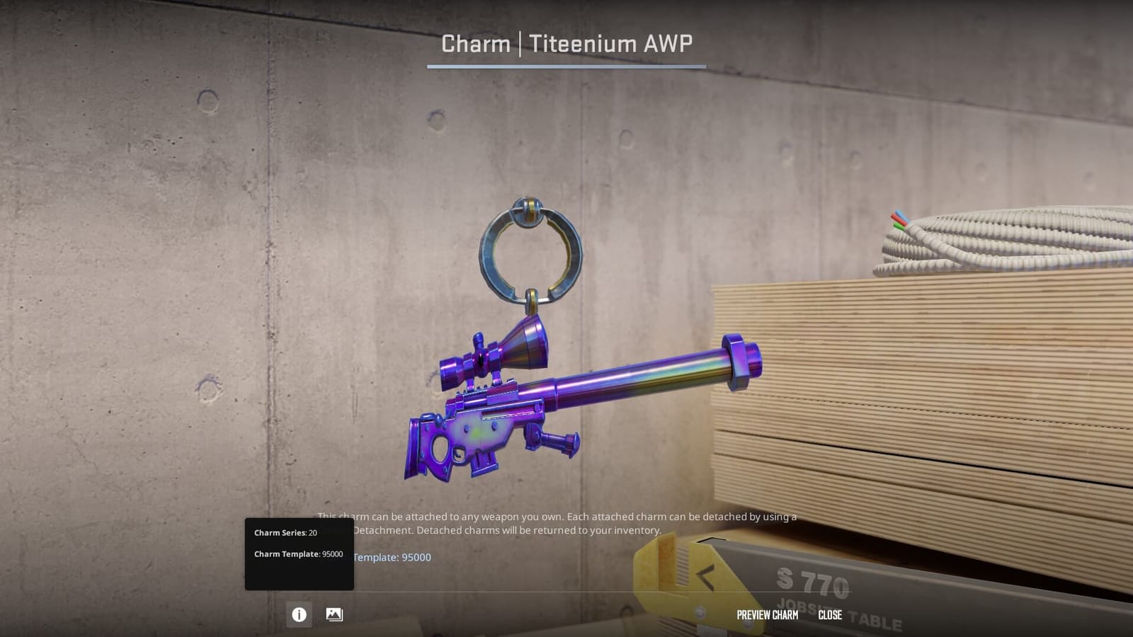 The Titeenium AWP Charm Patterns