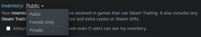 How to Make Your Steam Inventory Public