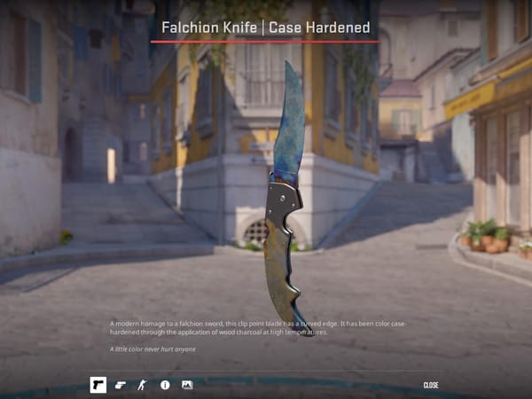 Falchion Knife | Case Hardened Blue Gem Pattern Guide